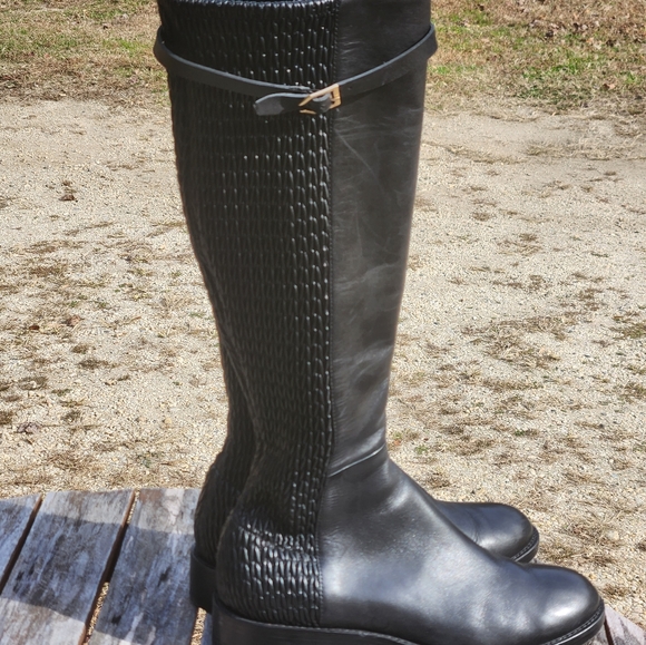 Cole Haan | Shoes | Cole Haan Grand Lexi Leather Stretch Riding Boots ...